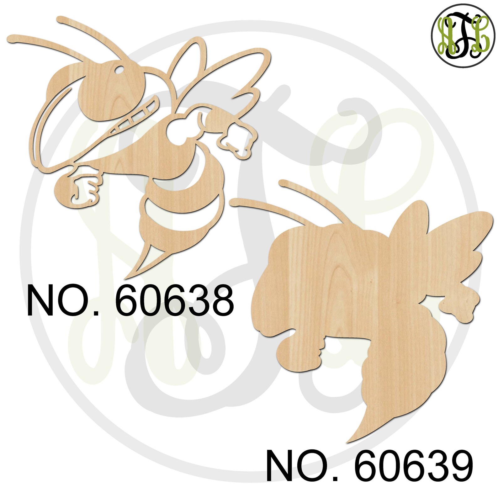 Yellow Jacket Outline or Solid Mascot 60638-39 Cutout - Etsy
