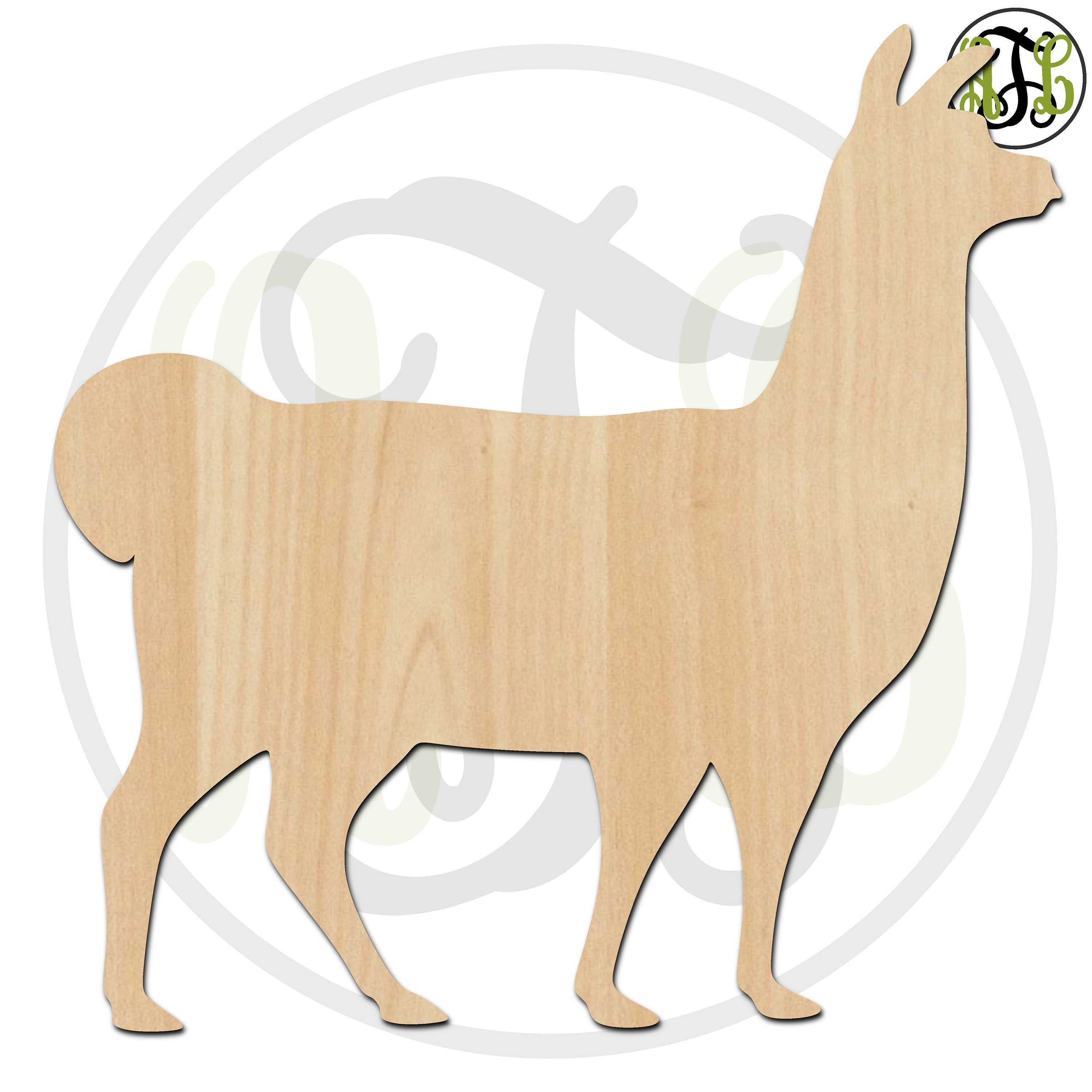 Llama - 230121- Animal Cutout, Unfinished, Wood Cutout, Wood Craft ...