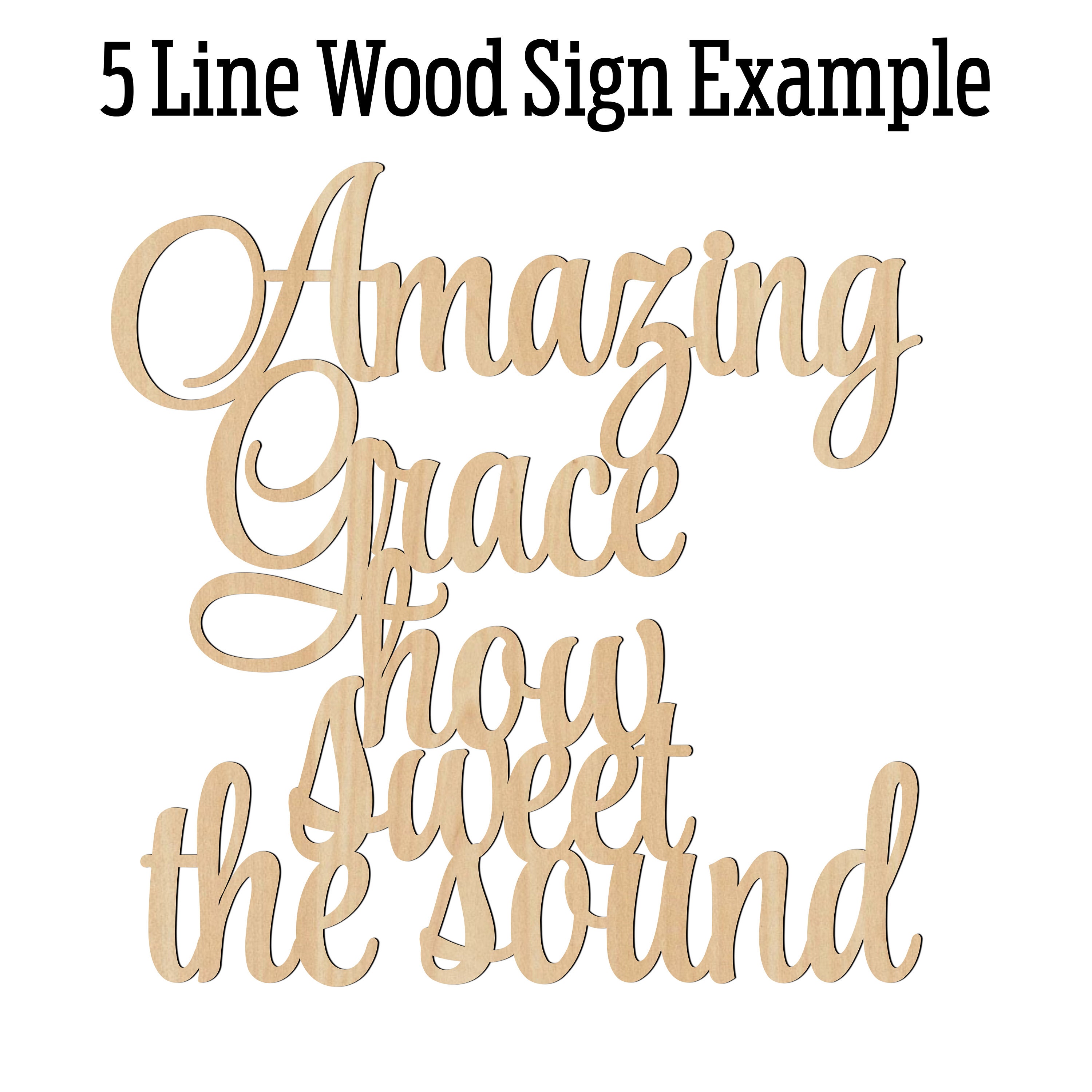 Custom Wood Sign Multi-line Event Wood Cutout Unfinished | Etsy