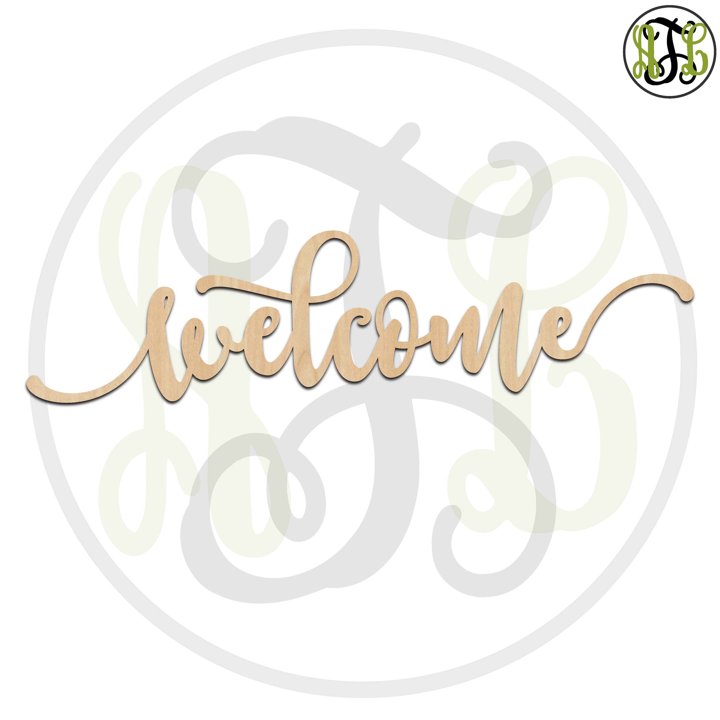 Welcome 2 320309frft Word Cutout Unfinished Wood Cutout - Etsy