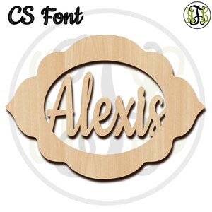 Unfinished Wood Danielle Frame Monogram Name Word Custom - Etsy