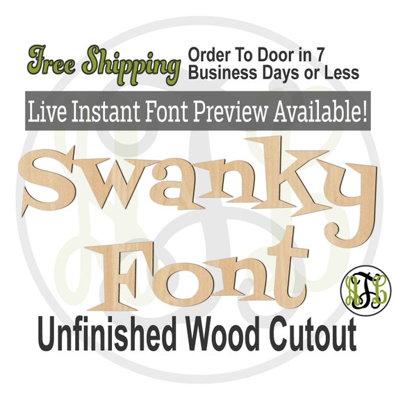Swanky Font Name / Word / Phrase Block Alphabet Cutout - Etsy