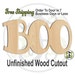 BOO 2 323001 Word Cutout, Unfinished, Wood Cutout, Wood Craft, Laser ...