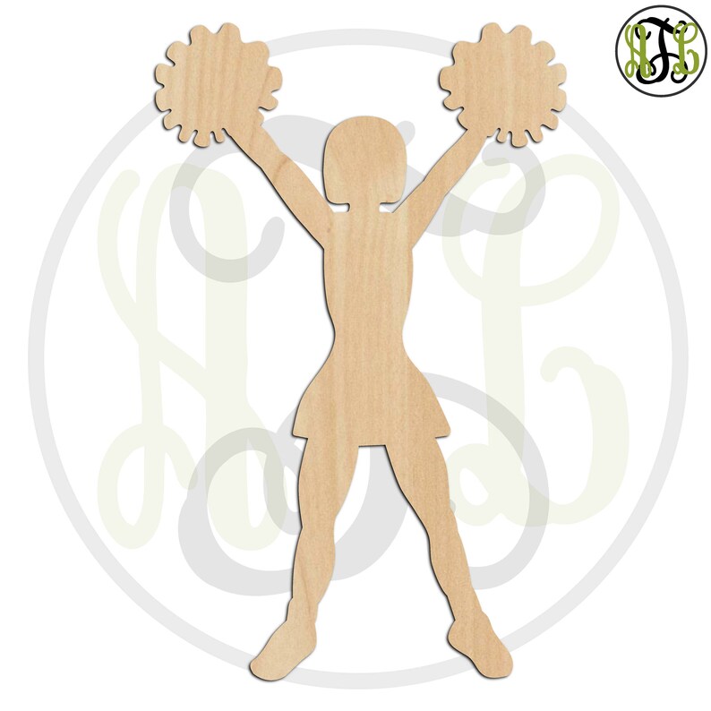 Cheerleader 6 - 60043- Sports Cutout, Unfinished, Wood Cutout, Wood ...