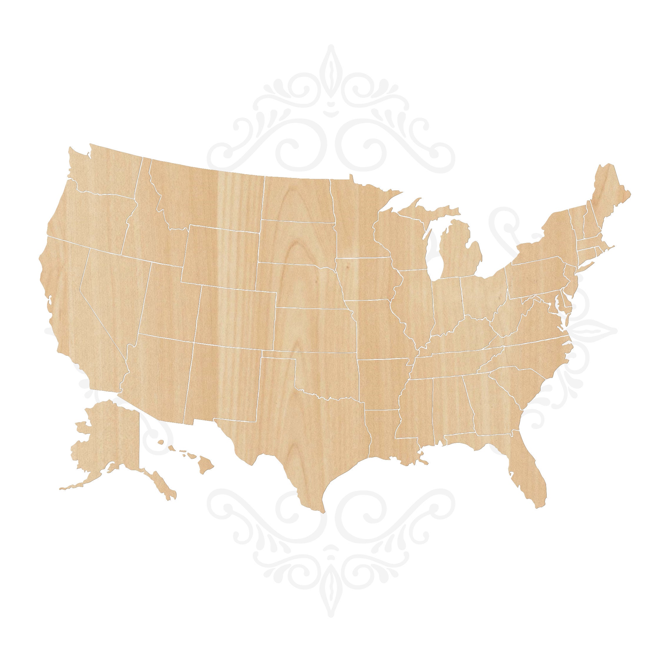 United States Puzzle, US, USA States Map, America Cutout, United States ...