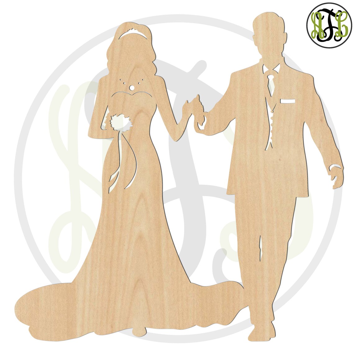 Bride and Groom Wedding Wooden Cutout, Wood Wedding Prop, Bridal Shower ...