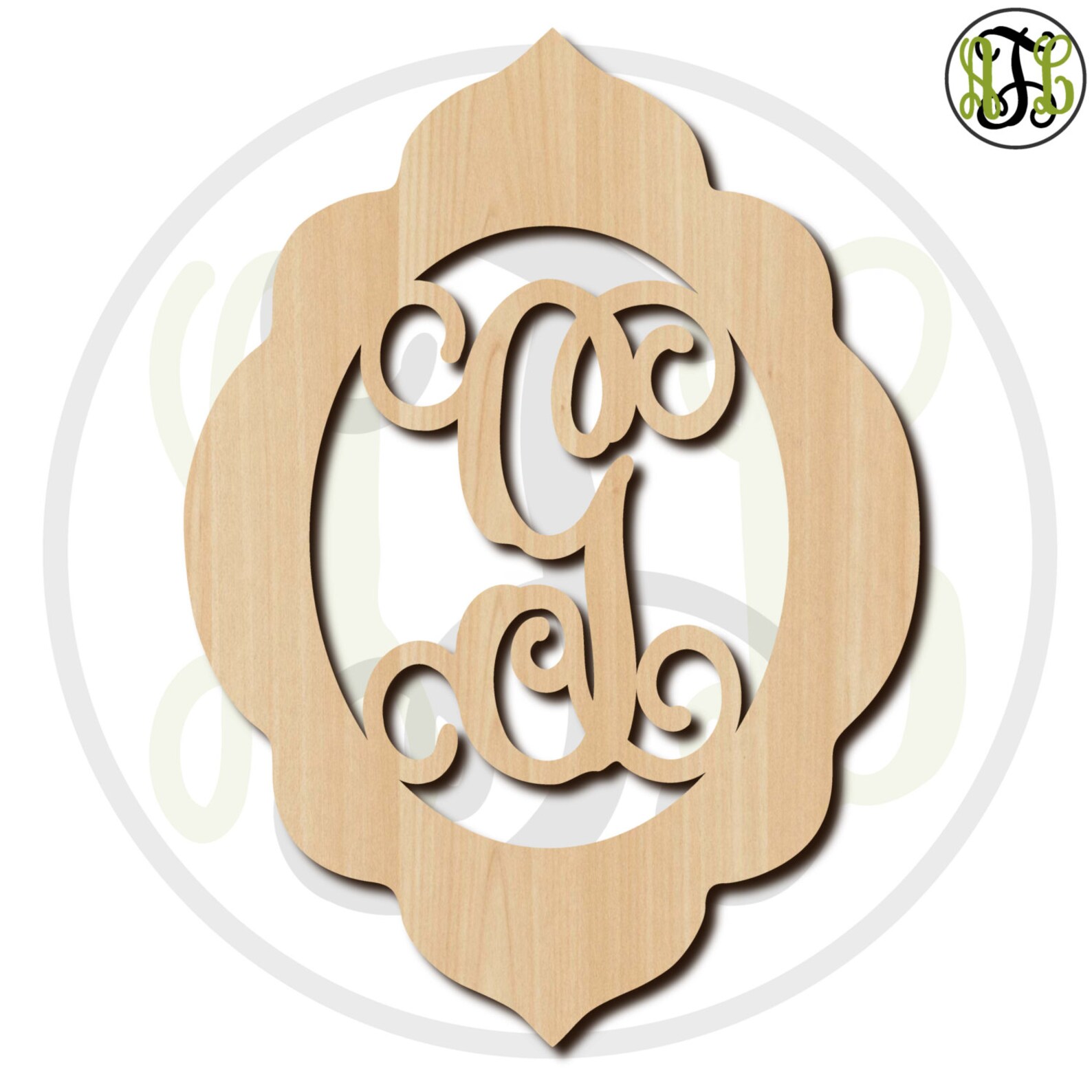 Unfinished Wood Danielle Frame Monogram Name Word Custom - Etsy