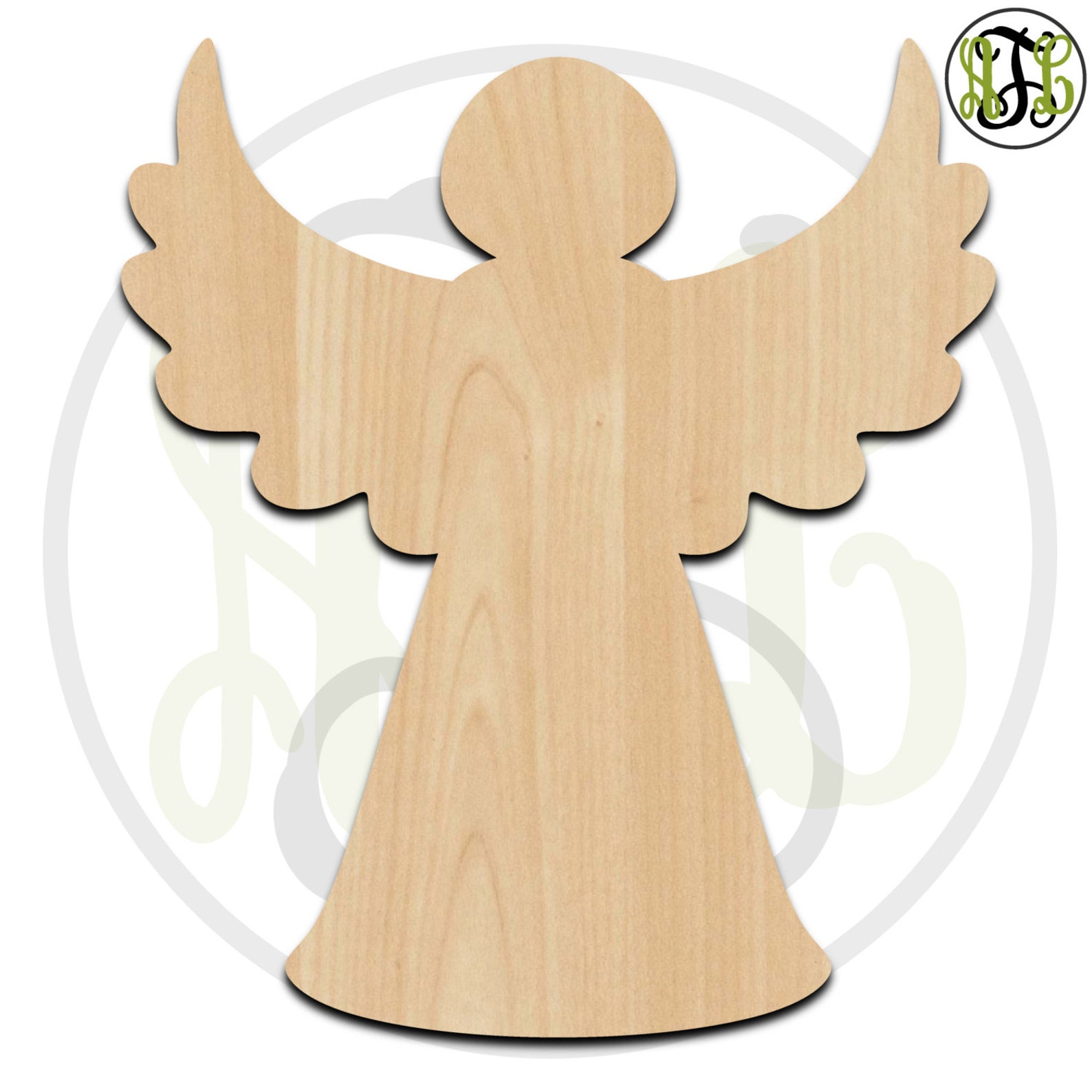 Christmas Tree Angel- 180035- Holiday Cutout, Unfinished, Wood Cutout ...