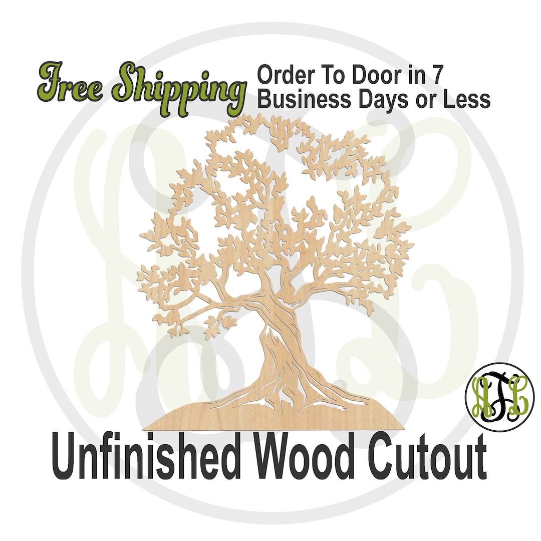 Oak Tree- 300195- Nature Cutout, Unfinished, Wood Cutout, Wood Craft ...