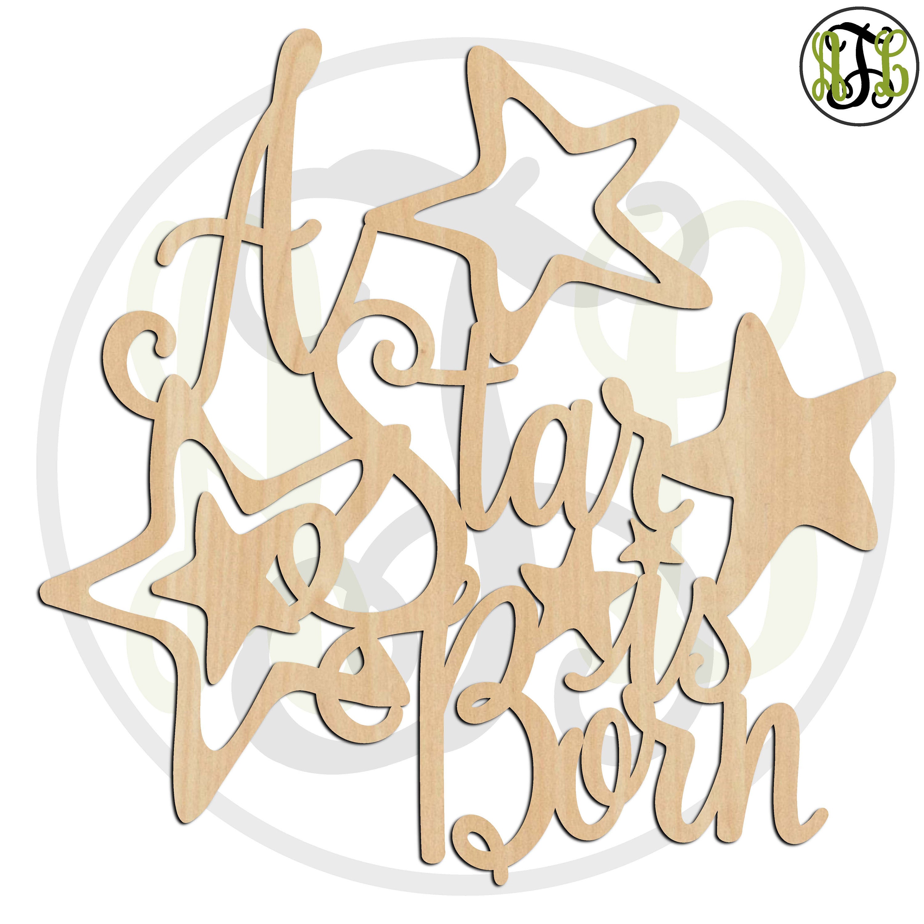 A Star is Born Wood Sign, Baby Shower Sign, Hospital Door Hanger Cutout ...