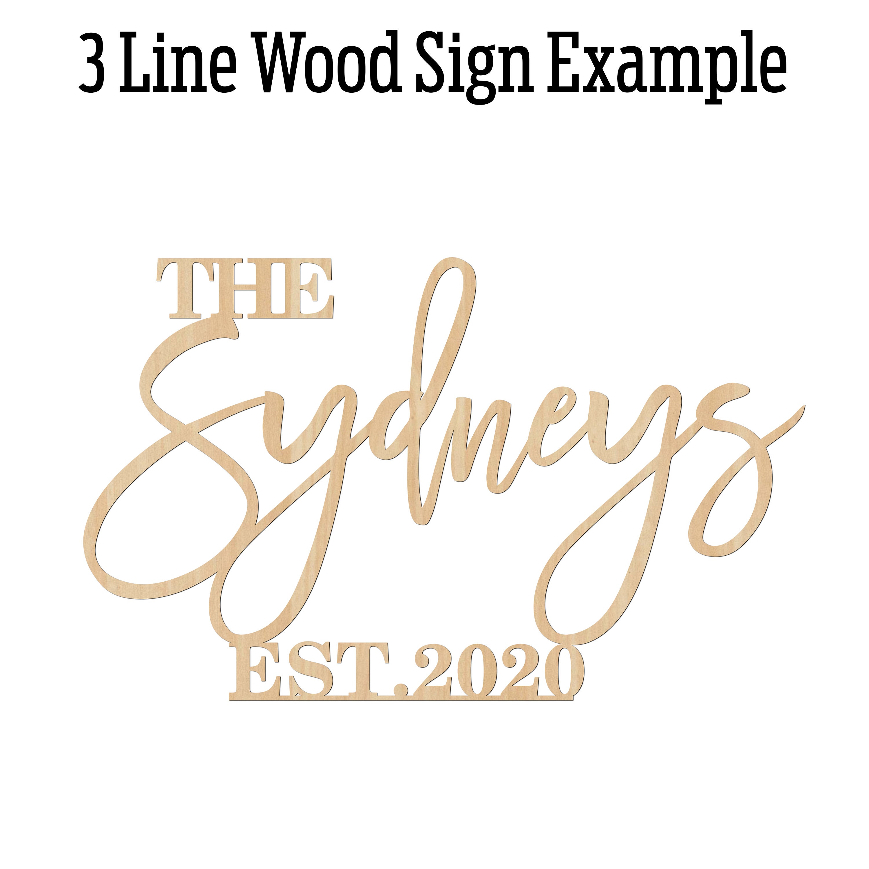 Custom Wood Sign Multi-line Event Wood Cutout Unfinished | Etsy