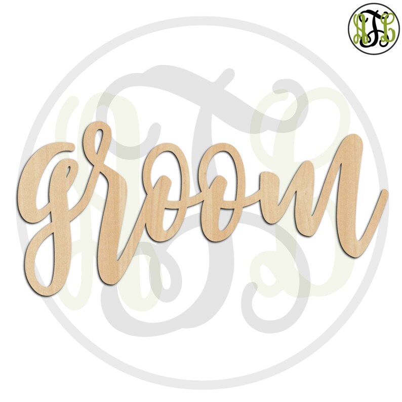 Groom - 320221frft- Word Cutout, Unfinished, Wood Cutout, Wood Craft ...