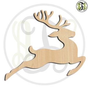 Flying Reindeer 180043 Christmas Cutout, unfinished, wood cutout, wood ...