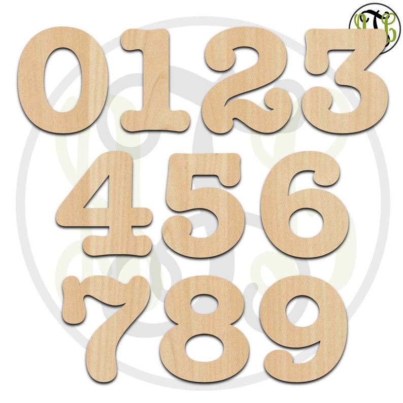 Single or Double Digit Number - 1004noatb- Cutout, Numbers, Unfinished ...