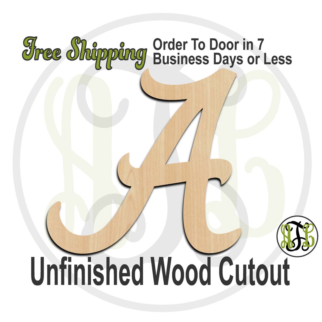 Alabama Font Letters A-Z - 410001 -alabama Alphabet Cutout, Initial ...