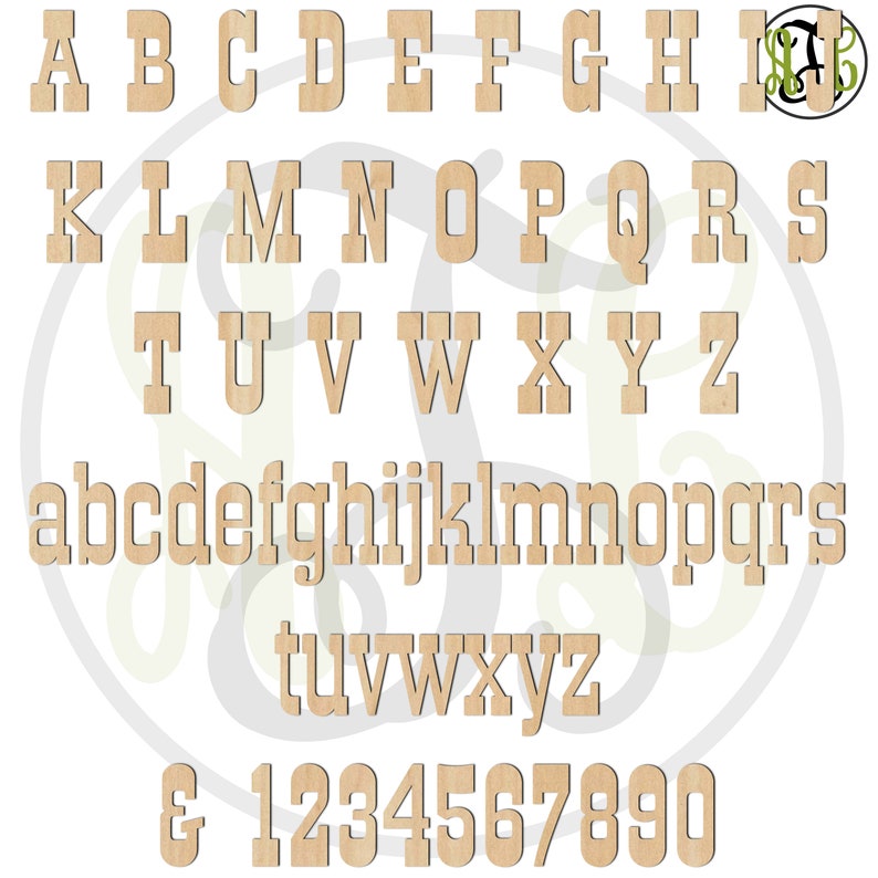 Old Town Font Name / Word / Phrase- Block Alphabet Cutout, Unfinished ...