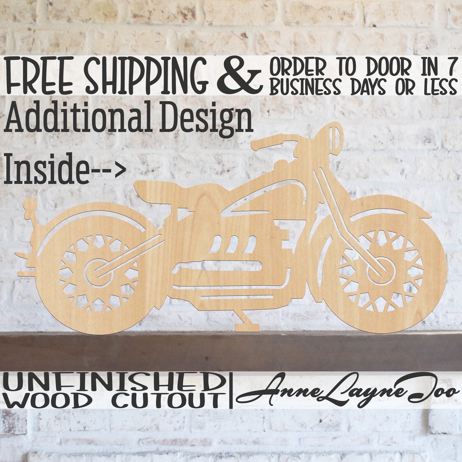 Motorcycle Outline or Solid Wood Cutout Motorbike Wall Art - Etsy