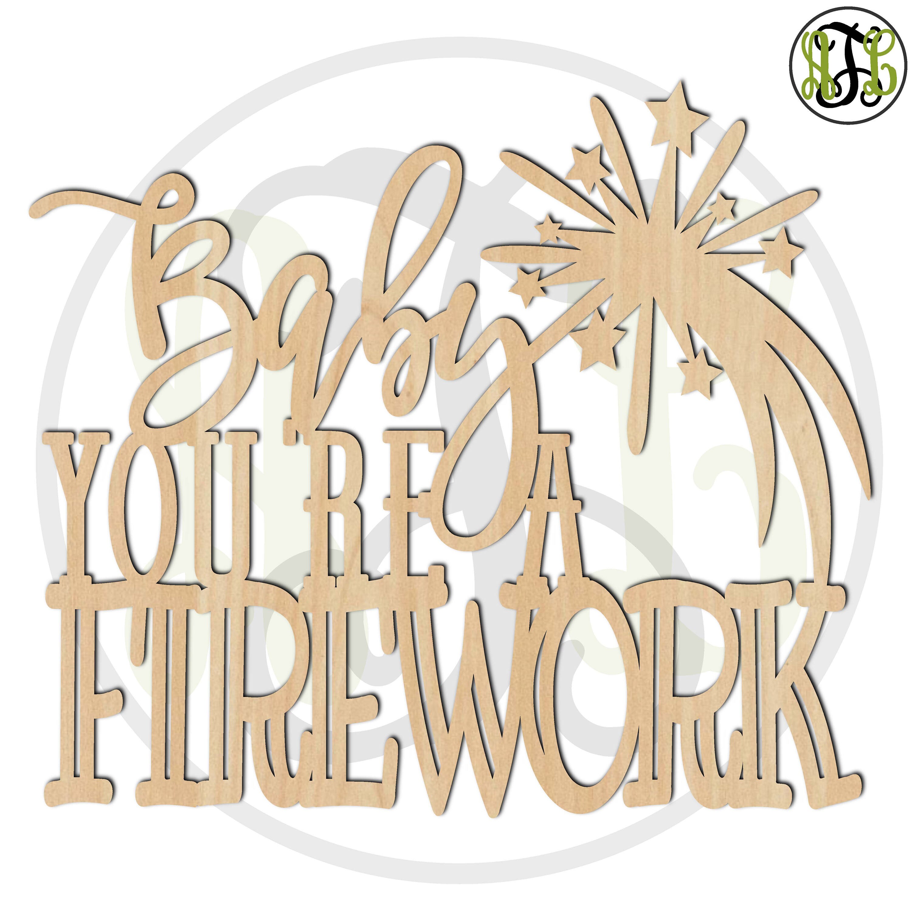Baby You're A Firework - 325051- Shower Cutout, Unfinished, Wood Cutout ...