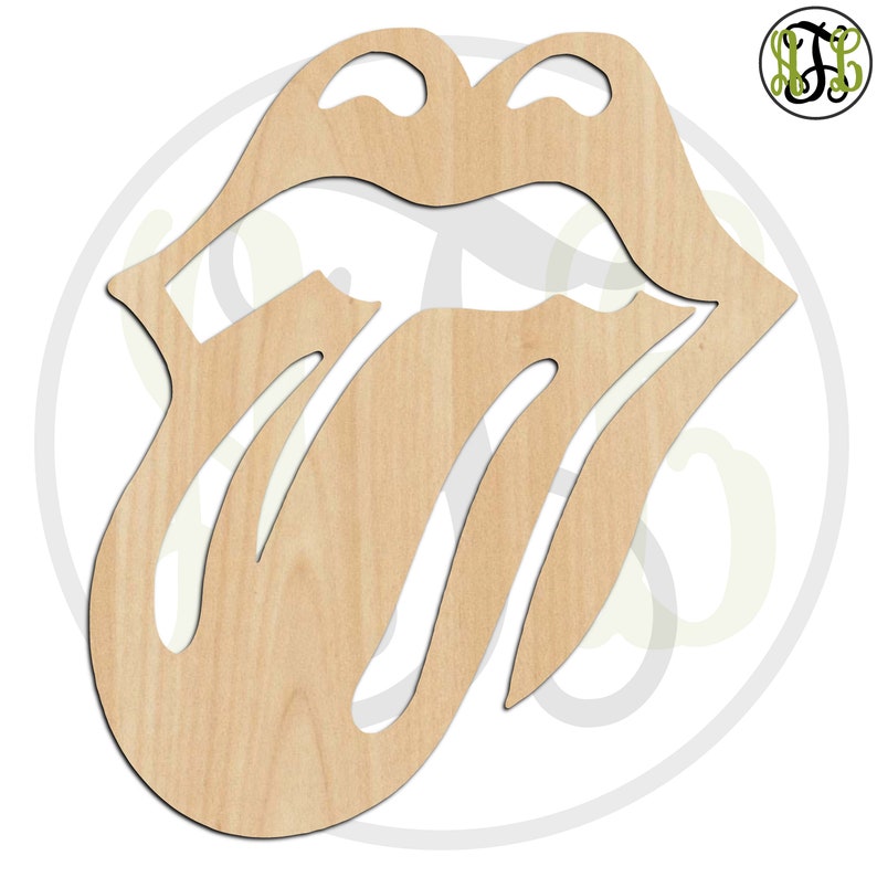 Lips and Tongue- 300190- Fun Cutout, Unfinished, Wood Cutout, Wood ...
