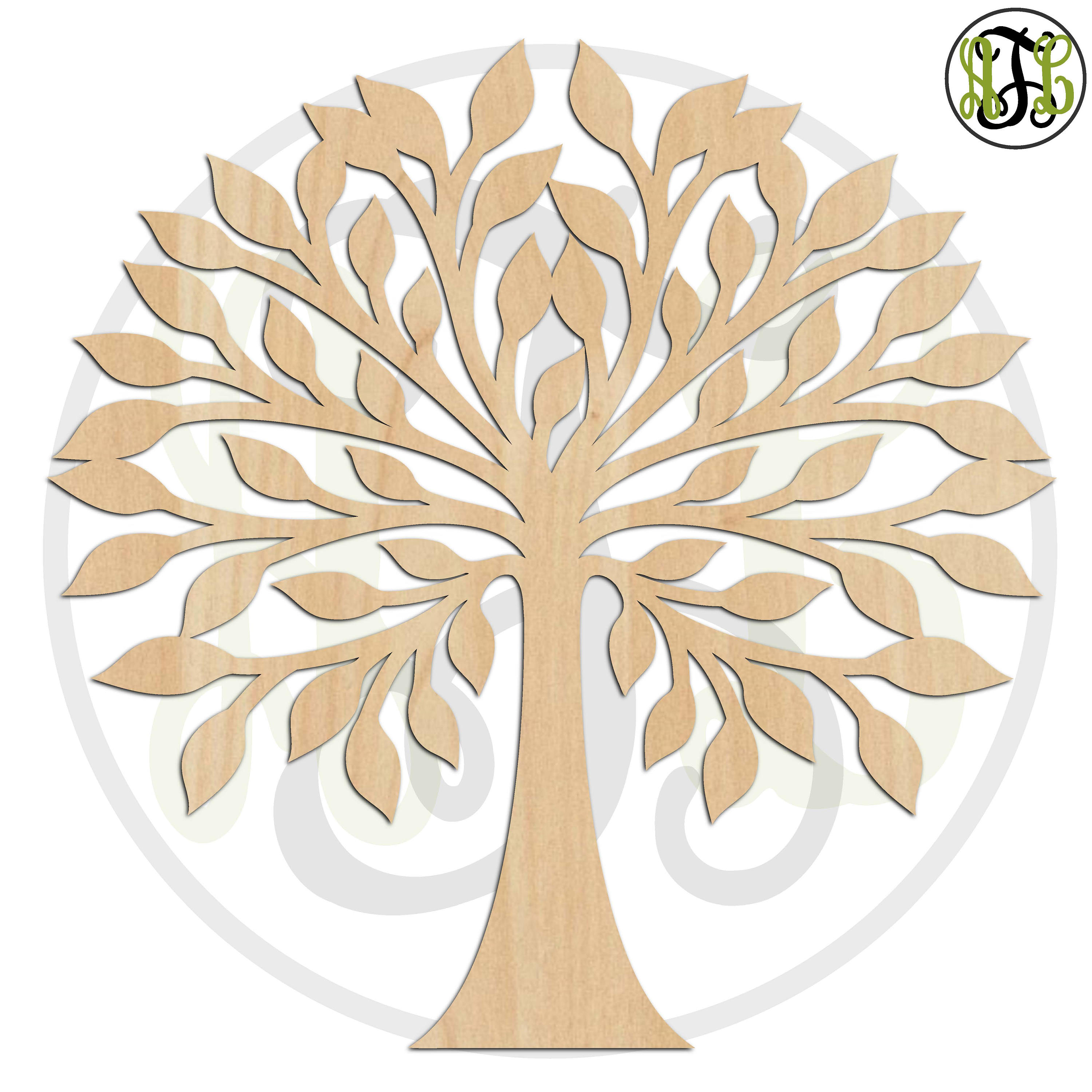 Leafy Tree 300170 Nature Cutout Unfinished Wood Cutout - Etsy