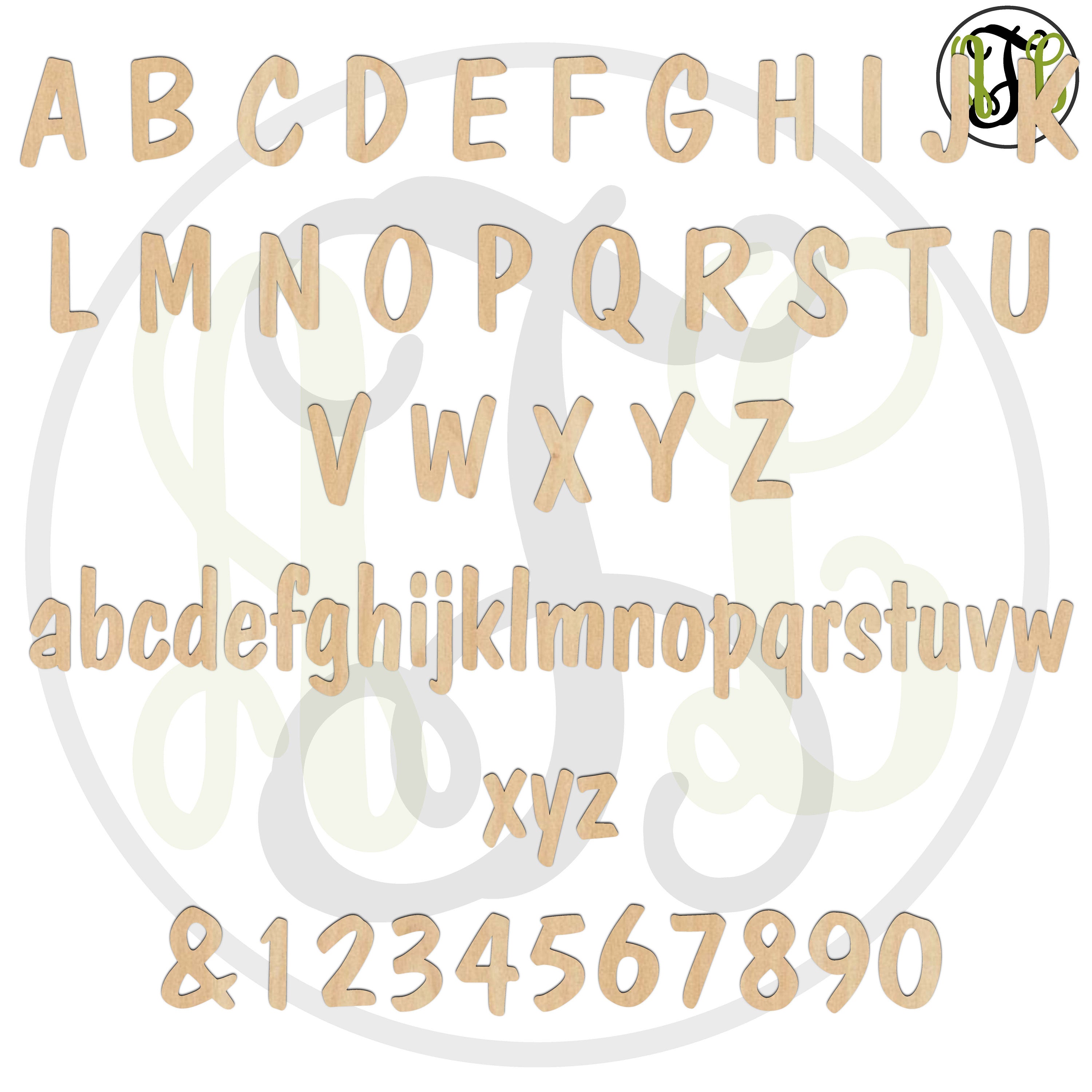 Dom Casual Font Name / Word / Phrase- Block Alphabet Cutout, Unfinished ...