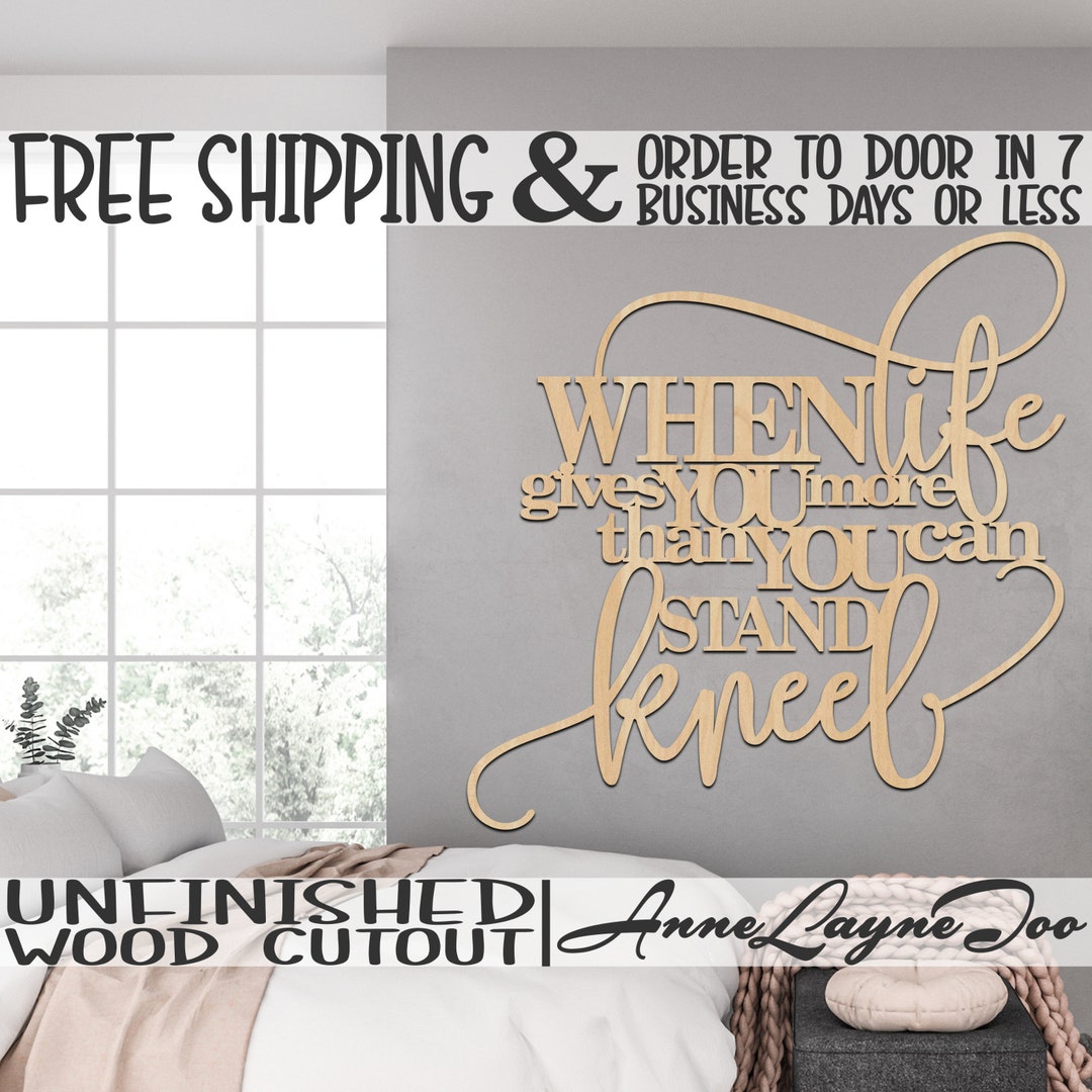 WHEN Life Gives YOU More Wooden Sign, Religious Wooden Cutout Sign ...