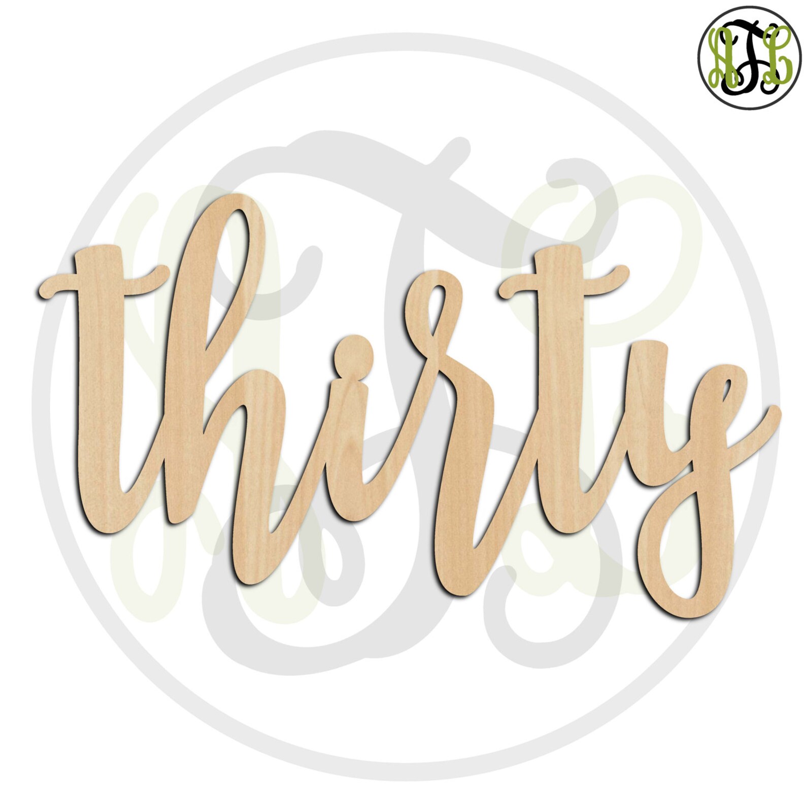 Thirty 320247frft Word Cutout Unfinished Wood Cutout - Etsy