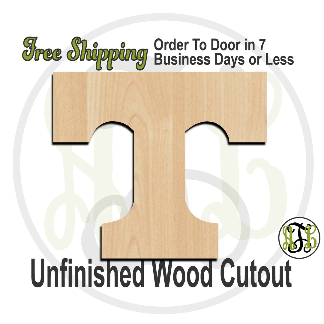 T - 60154- University Cutout, Unfinished, Wood Cutout, Wood Craft ...