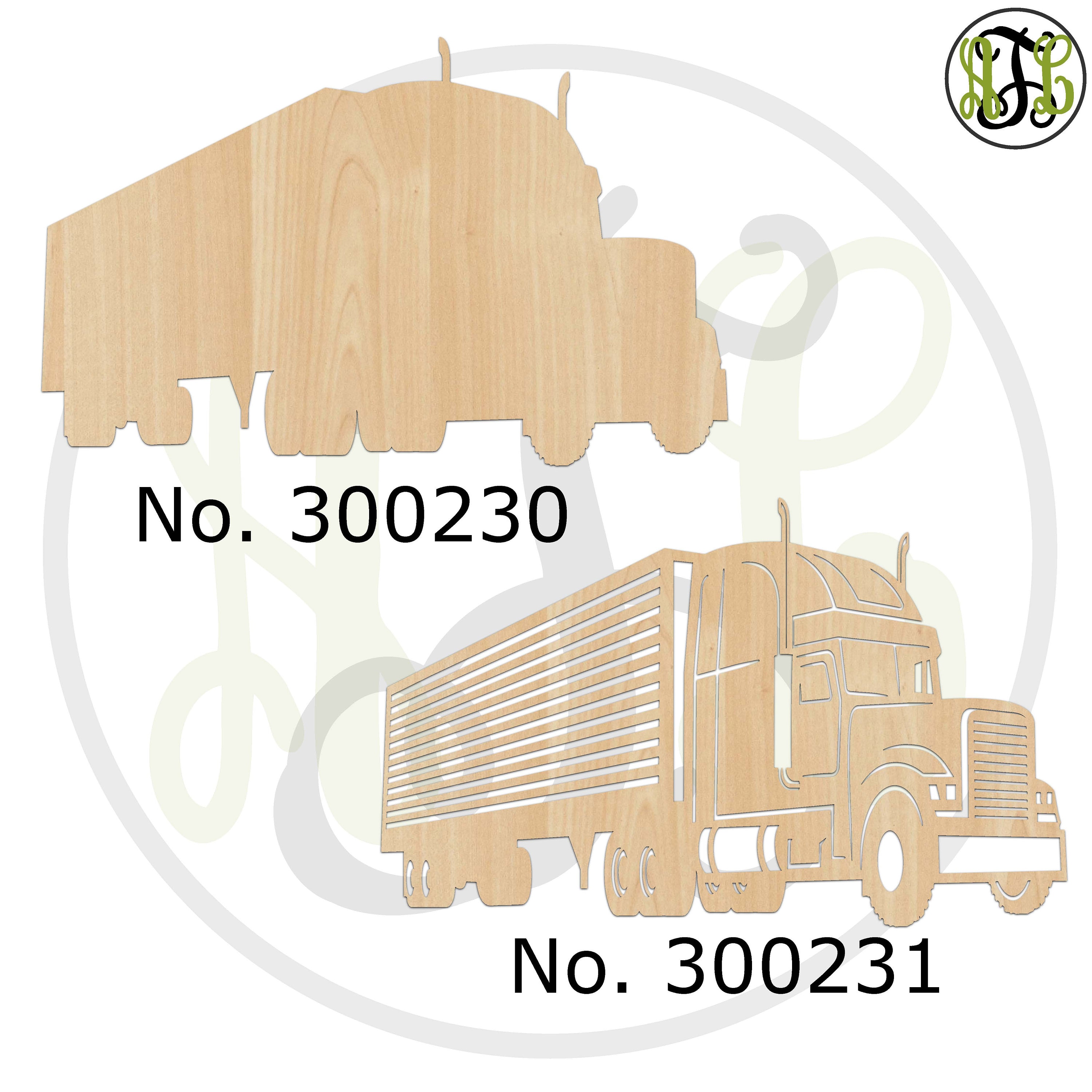 Tractor Trailer Wood Cutout, Semi Truck Wooden Cut Out, 18 Wheeler ...
