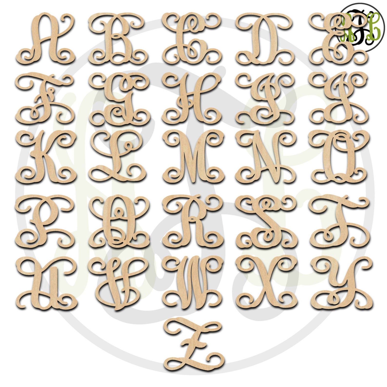 Retro Owl Monogram 230100M1 Personalized Cutout Initial | Etsy