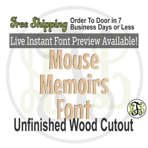 Mouse Memoirs Font Name / Word / Phrase- Block Alphabet Cutout ...