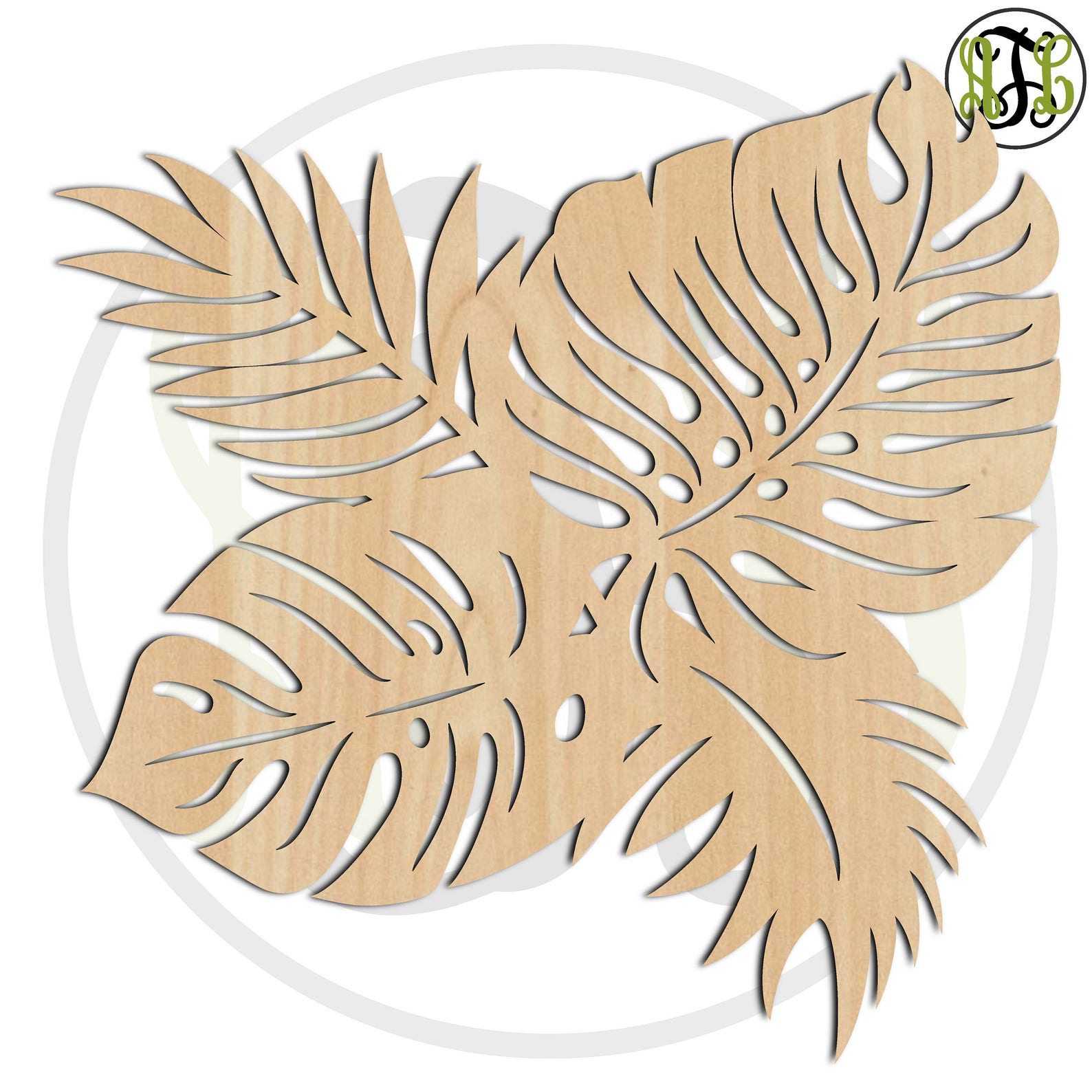 Tropical Foliage - 300172- Nature Cutout, unfinished, wood cutout, wood ...