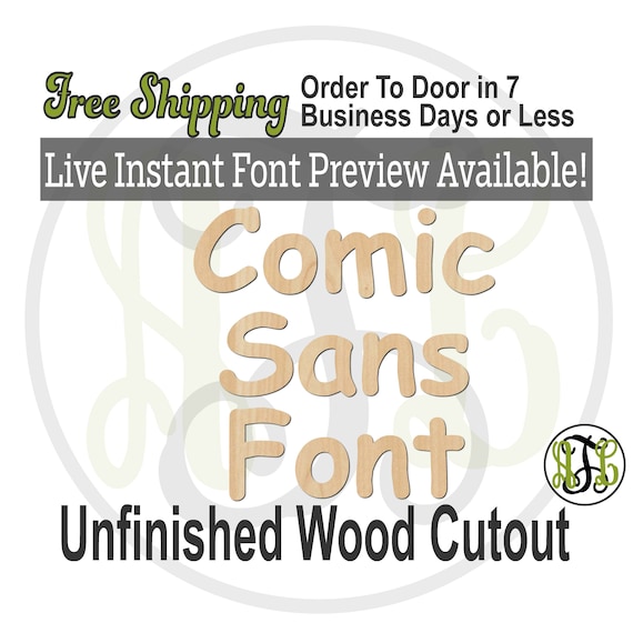 Comic Sans Font Name / Word / Phrase Block Alphabet Cutout - Etsy