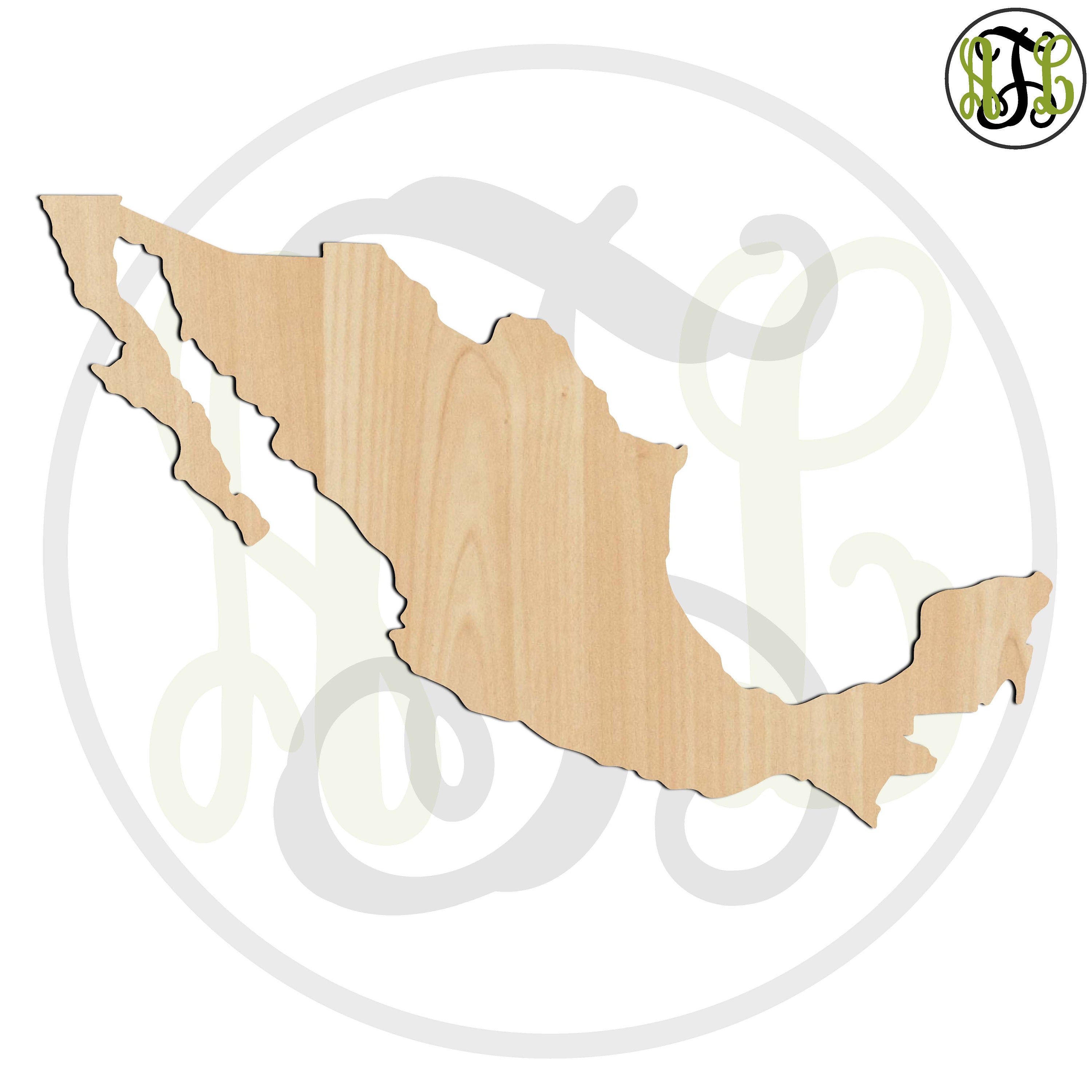 Mexico 271012 Country Cutout unfinished wood cutout wood | Etsy