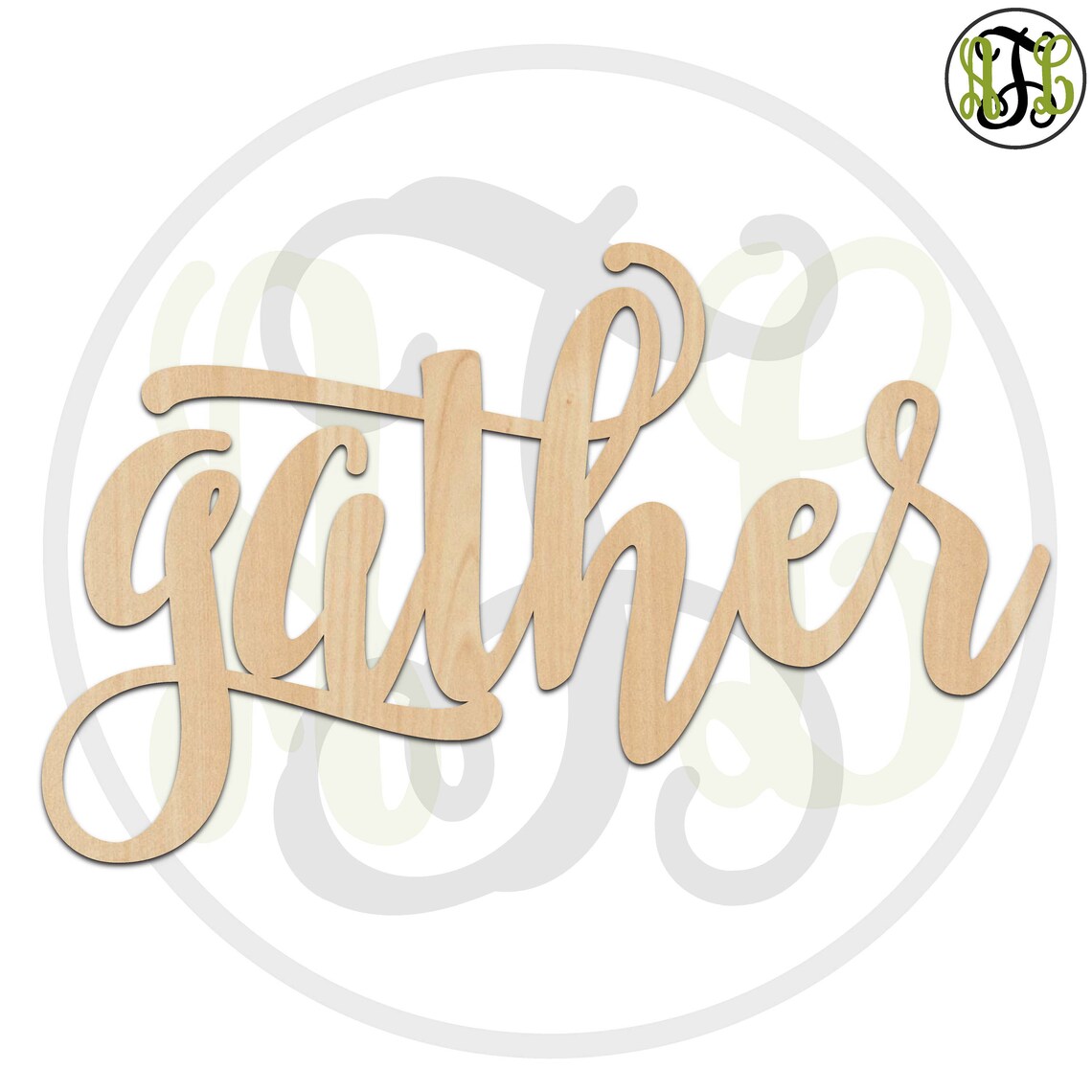 Gather 2 320287frft Word Cutout Unfinished Wood Cutout - Etsy