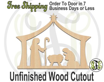 Nativity Wood Cutout Unfinished Wood 170571 - Etsy