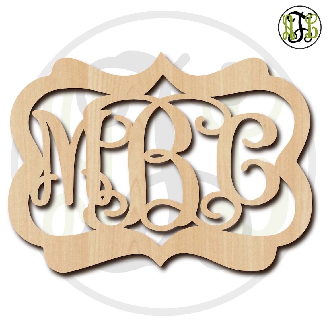 Unfinished Wood Chris Frame Monogram, Name, Word, Custom, Laser Cut ...