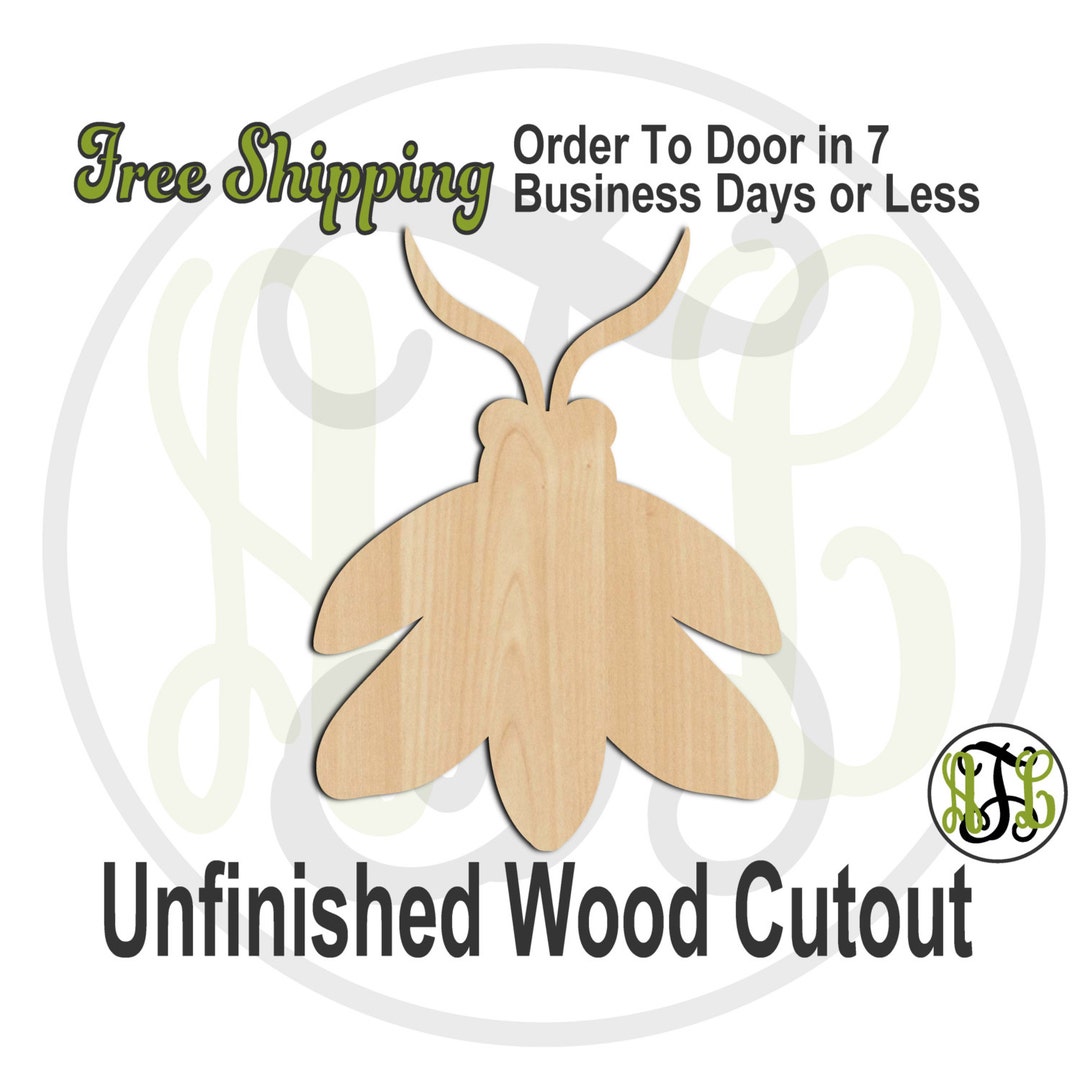Firefly - 235007- Bug Cutout, Unfinished, Wood Cutout, Wood Craft ...