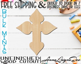 Cross Laser Cut Out Unfinished Wood Shape Craft Supply ESR21 - Etsy