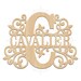 Swirl Name Plate Wood Cutout, Monogram With Last Name, Door Hanger ...