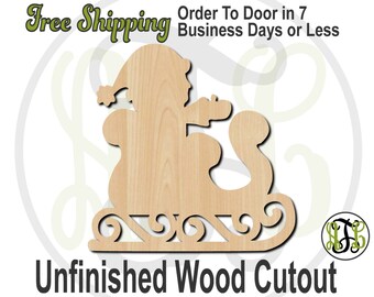 Sleigh multiple Sizes-cutouts Wood Craft Supply-sanded or - Etsy