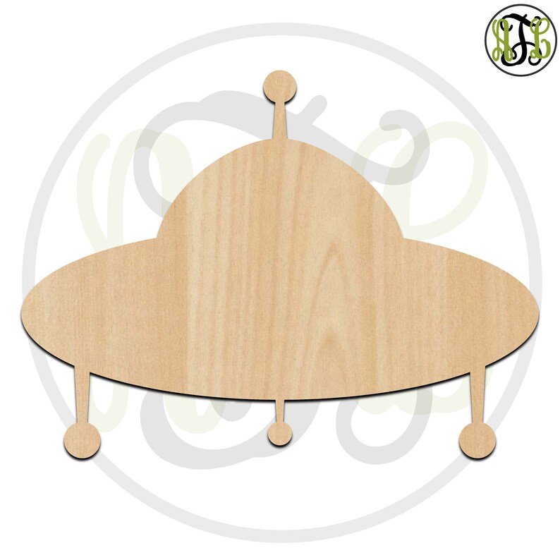 UFO - 300052- Space Ship Cutout, Unfinished, Wood Cutout, Wood Craft ...