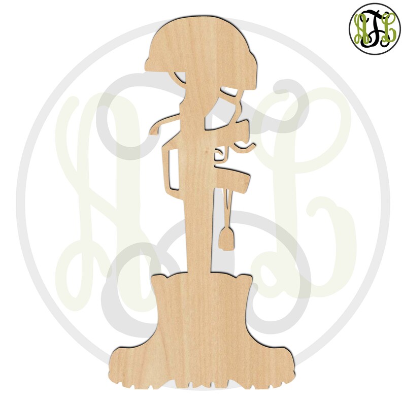 Fallen Soldier - 440001- Military Cutout, Unfinished, Wood Cutout, Wood ...