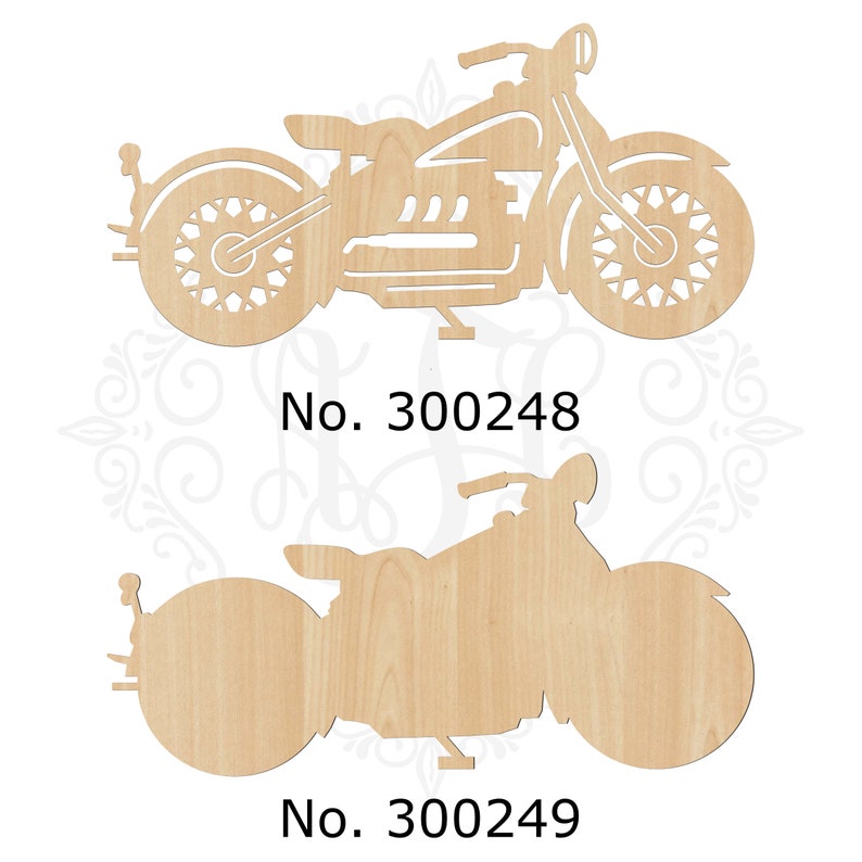 Motorcycle Outline or Solid Wood Cutout, Motorbike Wall Art, Chopper ...