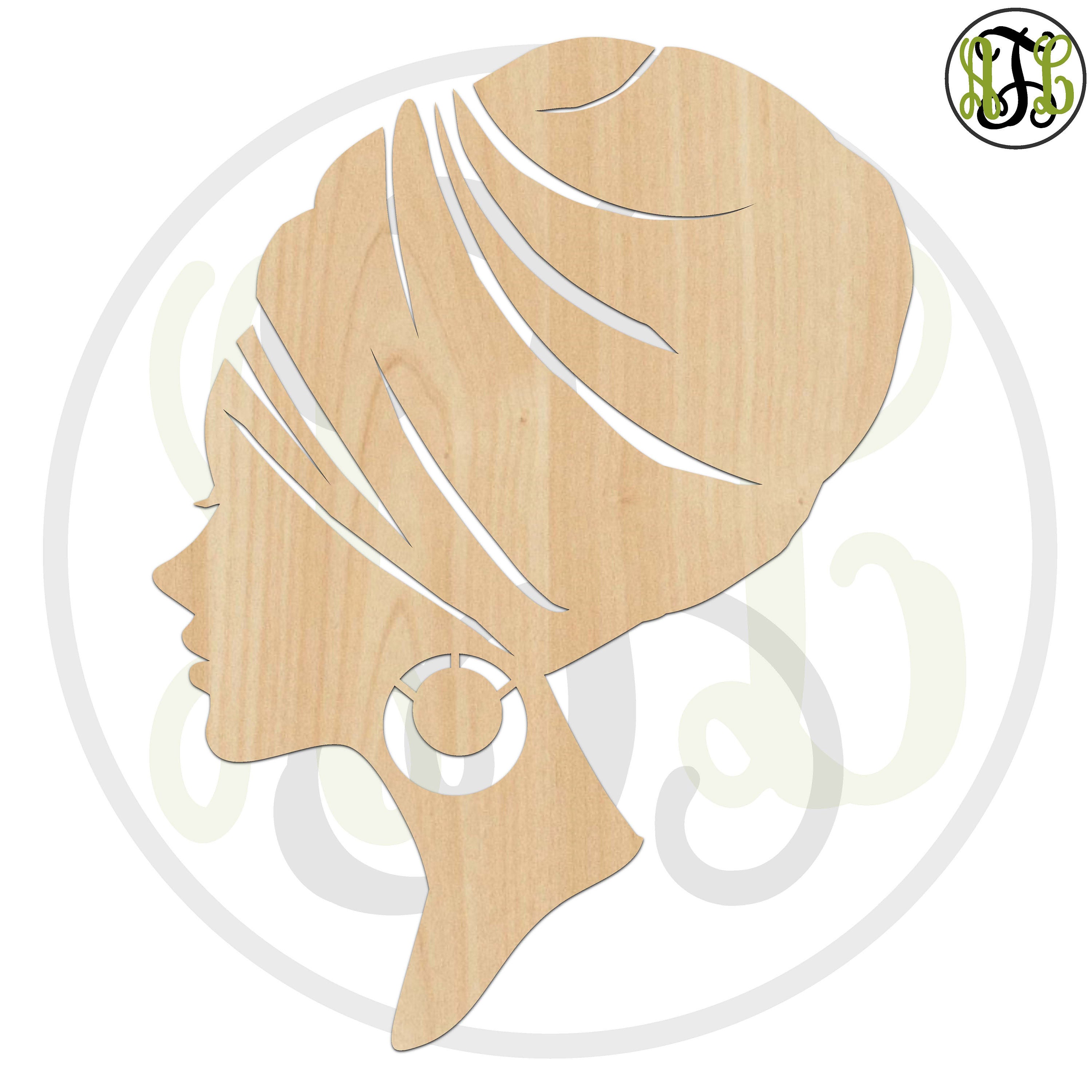 Afro American Turban Wood Cutout African American Woman - Etsy