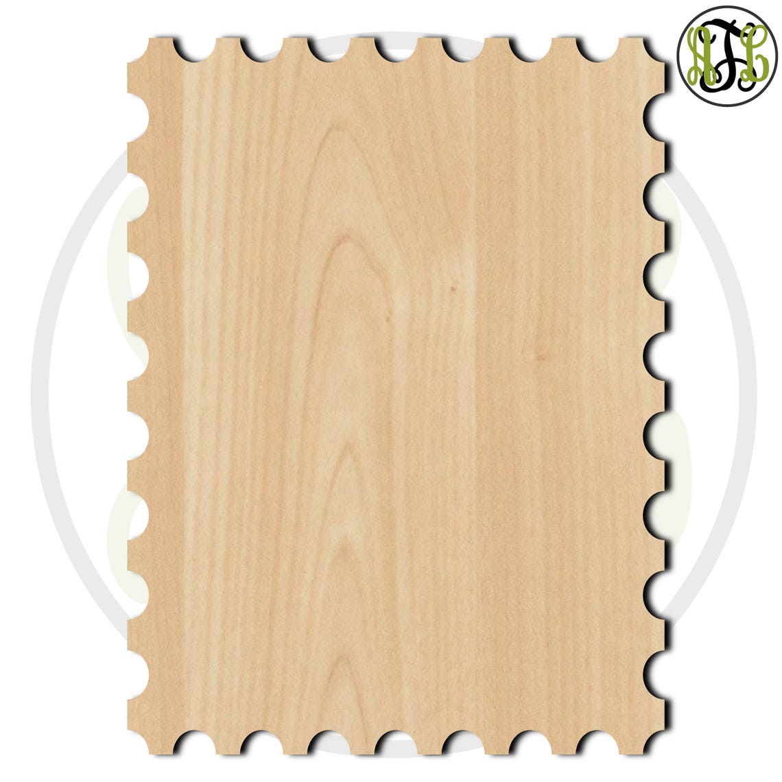 Postage Stamp Plaque - 40044- Cutout, Unfinished, Wood Cutout, Wood ...