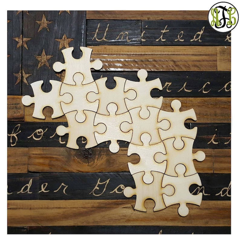 Interlocking Puzzle Piece 300150 Cutout Unfinished Wood - Etsy