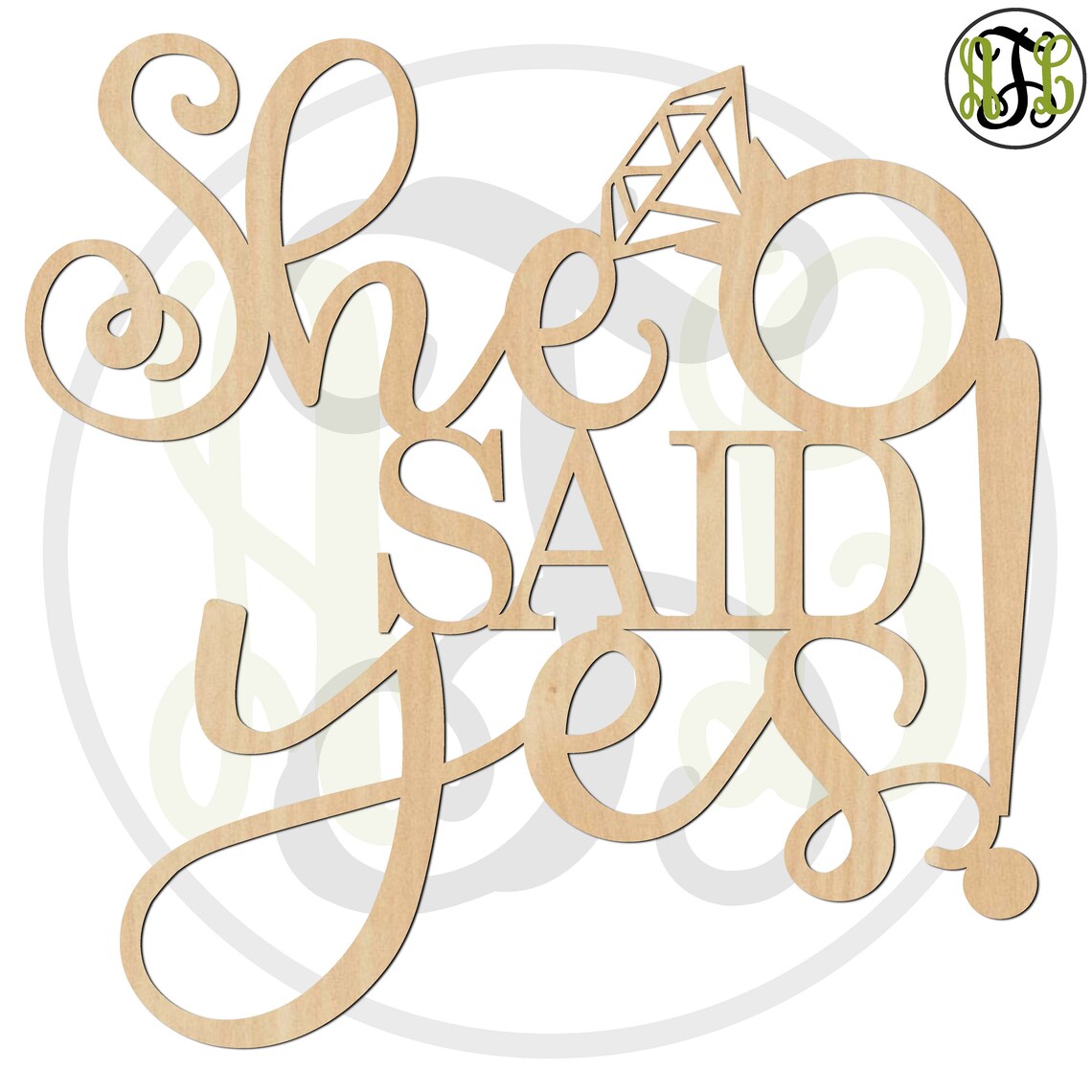 She SAID yes Door Hanger Wood Cutout Wooden Bridal Shower | Etsy