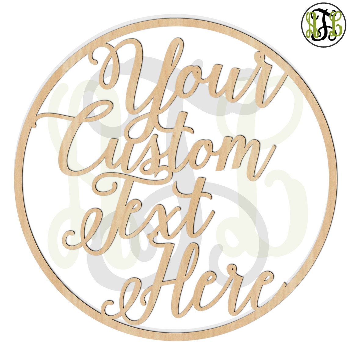 Custom Circle Frame Wood Cutout Sign Event Cut Out Door - Etsy