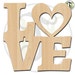 Love 2 - 110002- Valentine Cutout, Unfinished, Wood Cutout, Wood Craft ...